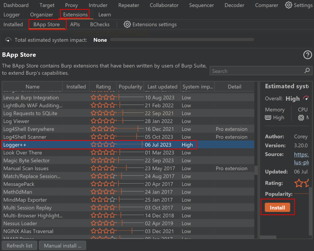Burp Suite For Pentester Logger Hacking Articles
