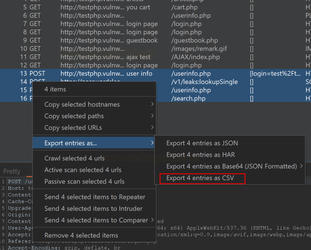 Burp Suite For Pentester Logger Hacking Articles