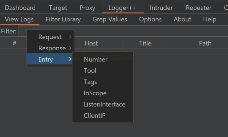 Burp Suite for Pentester: Logger++ - Hacking Articles